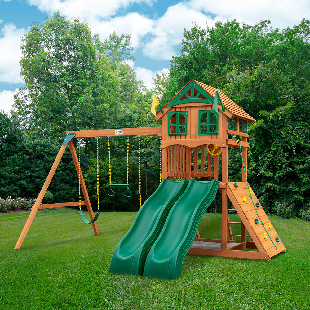 Outing w/ Dual Slides Swing Set - Dallas Playset Company