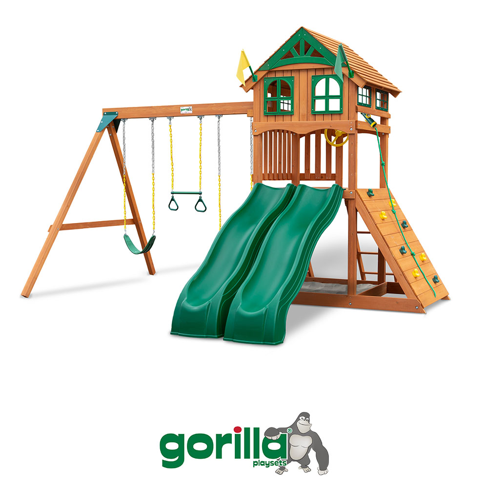 Outing w/ Dual Slides Swing Set - Dallas Playset Company